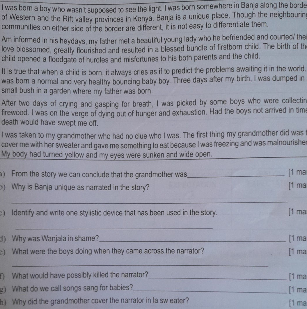 a) From the story we can conclude that the | StudyX