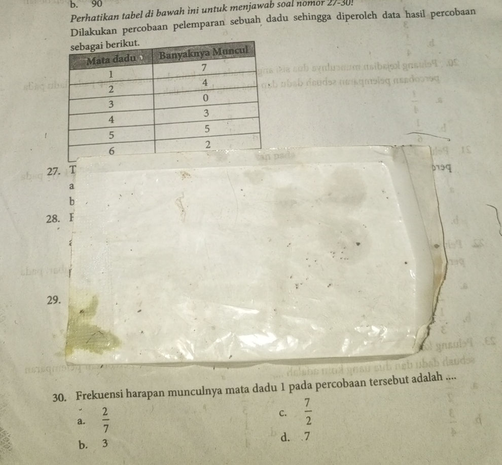 Perhatikan tabel di bawah ini untuk menjawab | StudyX