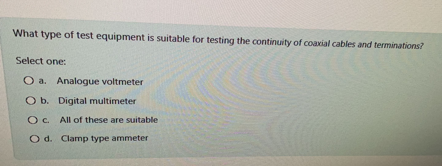What type of test equipment is suitable for | StudyX