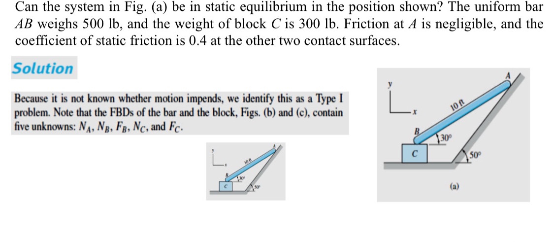 Can the system in Fig. (a) be in static | StudyX