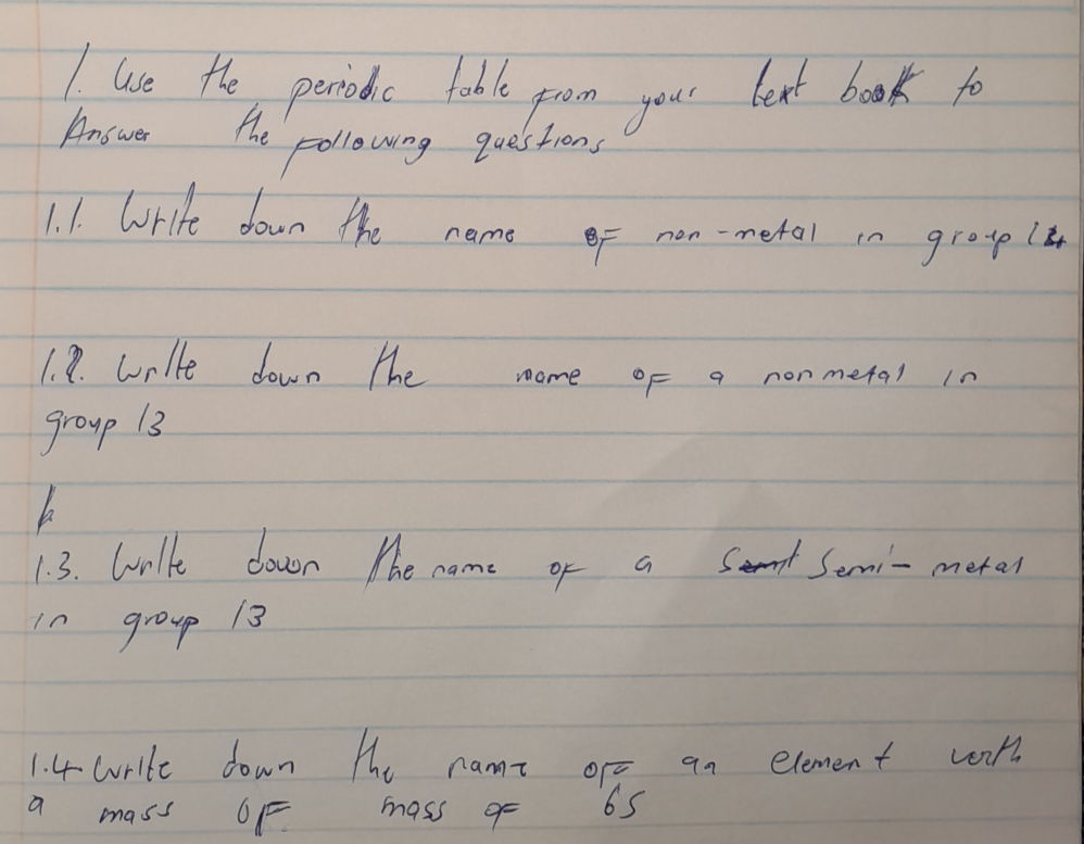 1. Use the periodic table from your text | StudyX