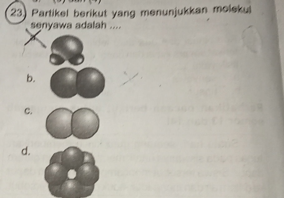 23. Partikel berikut yang menunjukkan | StudyX