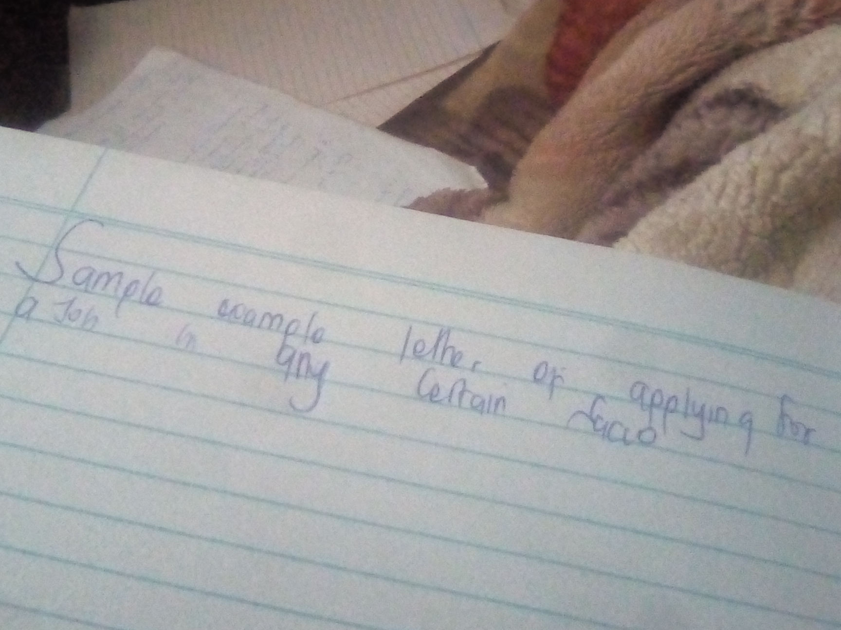 Sample example letter of applying for a job | StudyX