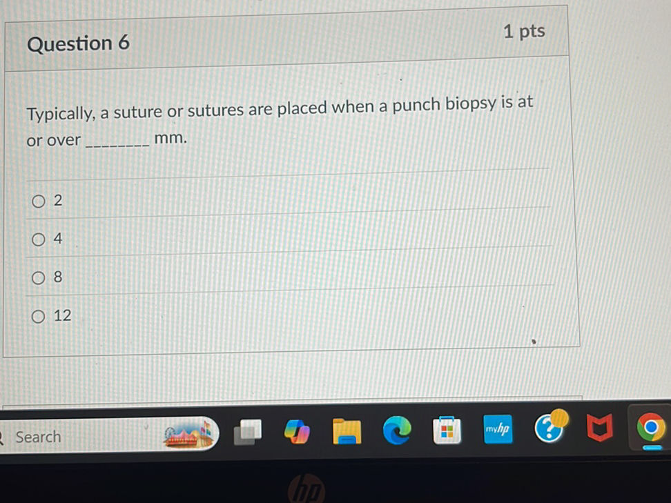 Typically, a suture or sutures are placed | StudyX