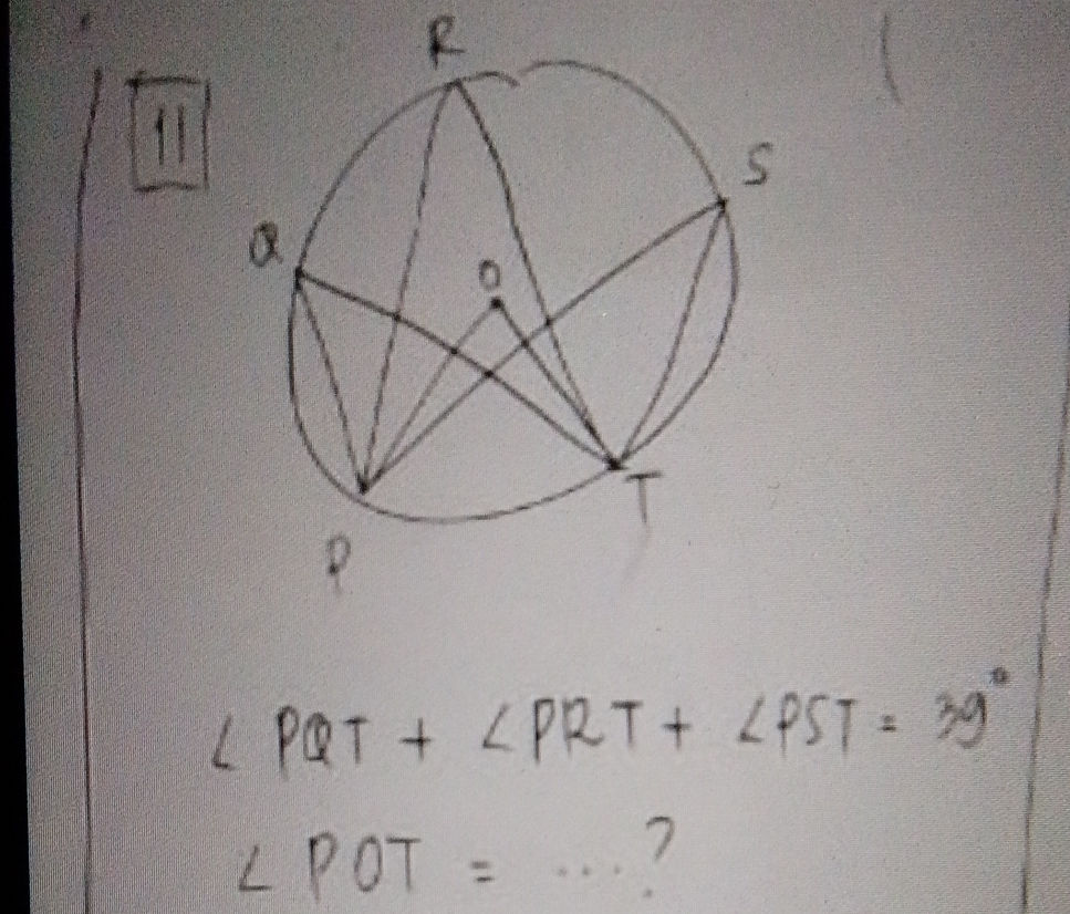 Calculating Angle POT in a Circle Geometry | StudyX