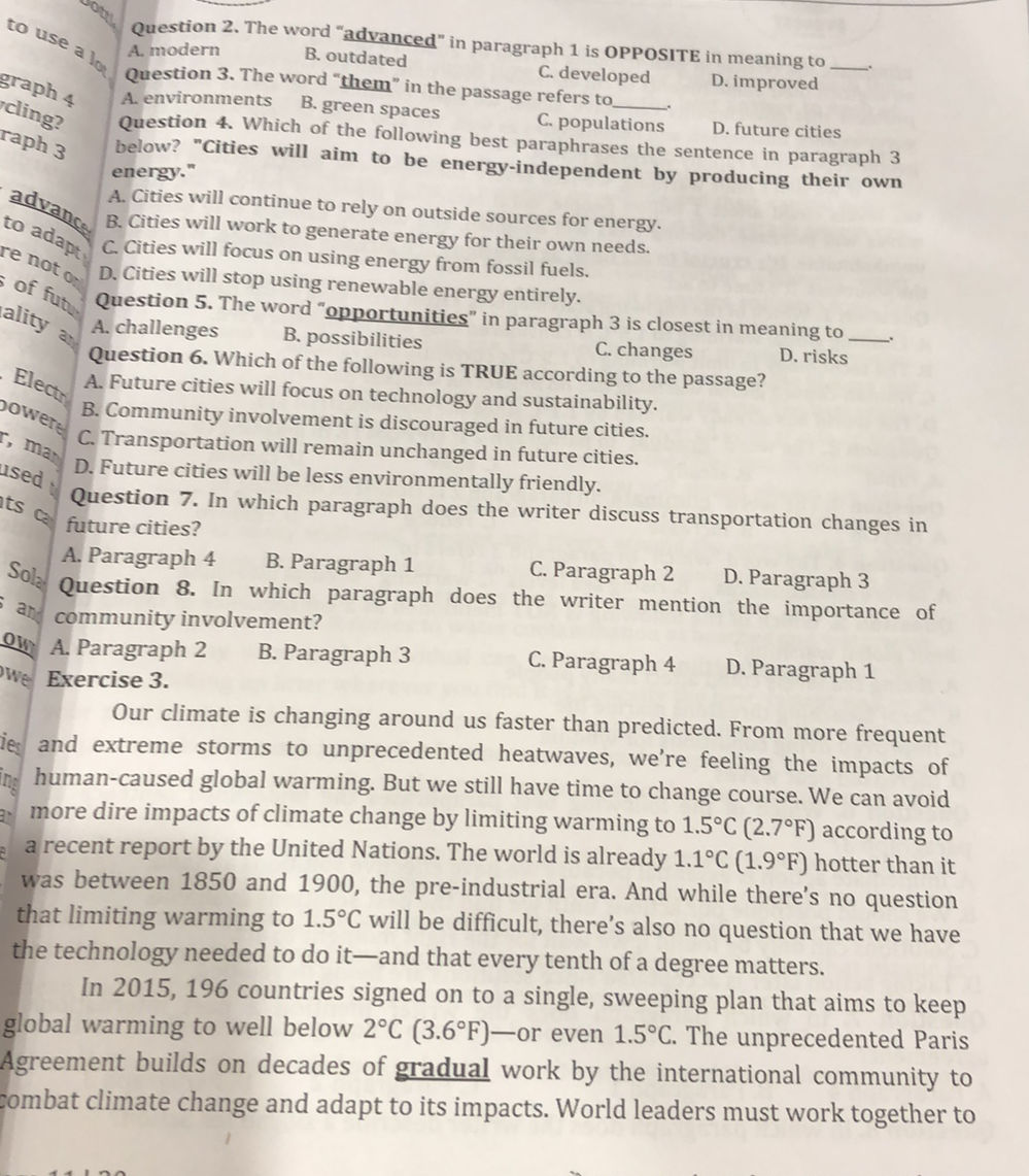 Question 2. The word "advanced" in paragraph | StudyX