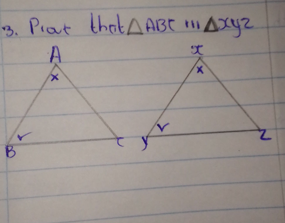 Prove that triangle ABC is similar to | StudyX