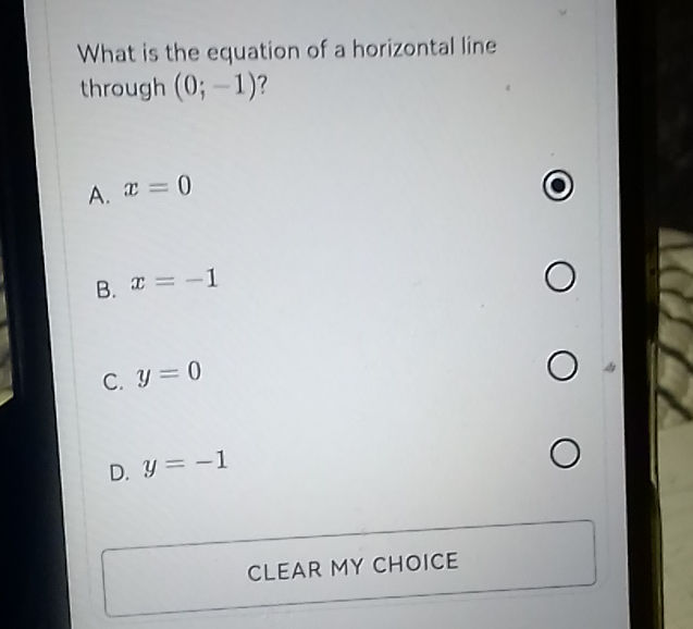 What is the equation of a horizontal line | StudyX