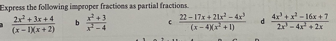 Express the following improper fractions as | StudyX