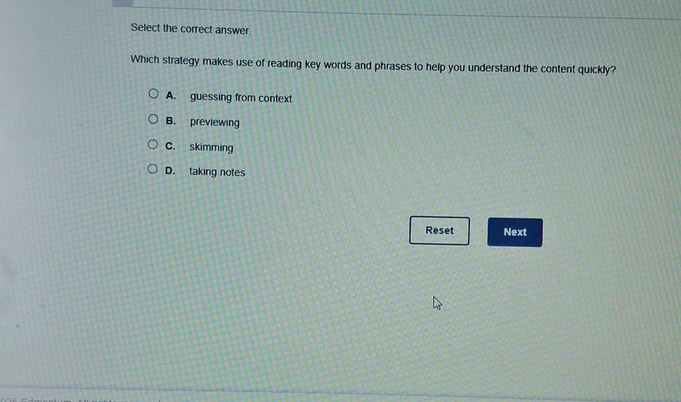 Select the correct answer. Which strategy | StudyX