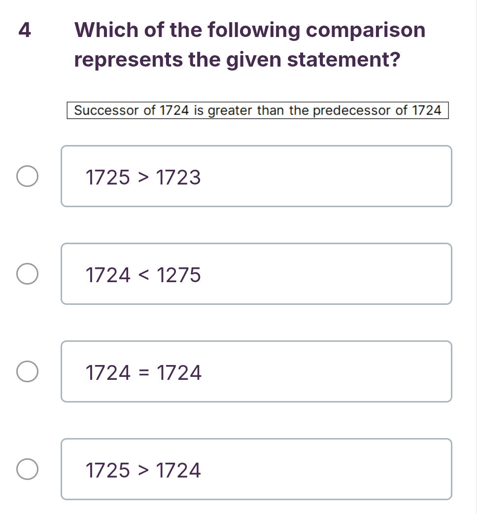 Which of the following comparison represents | StudyX