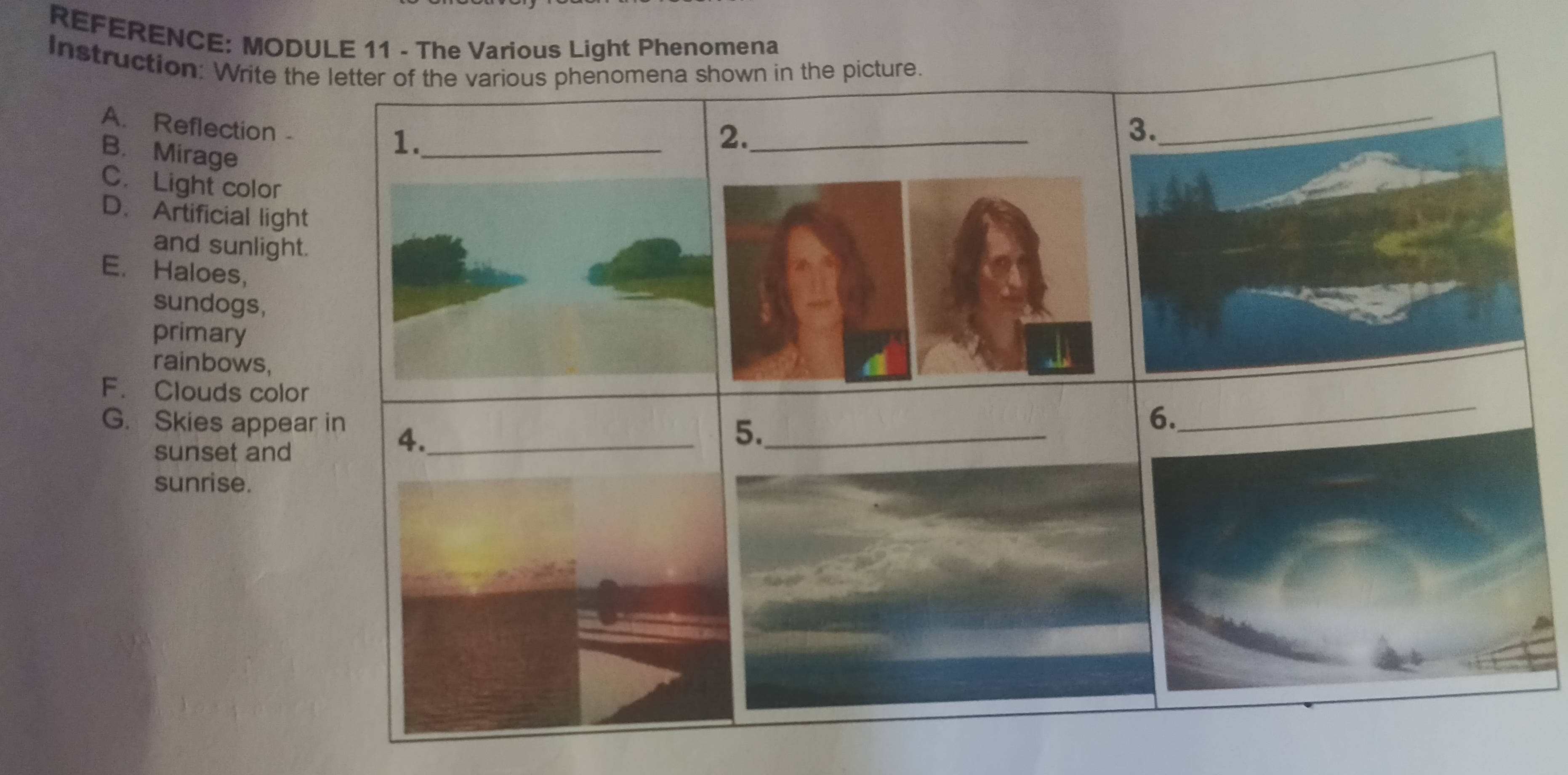 REFERENCE: MODULE 11 - The Various Light | StudyX