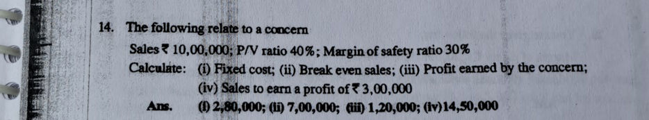 14. The following relate to a concern Sales | StudyX