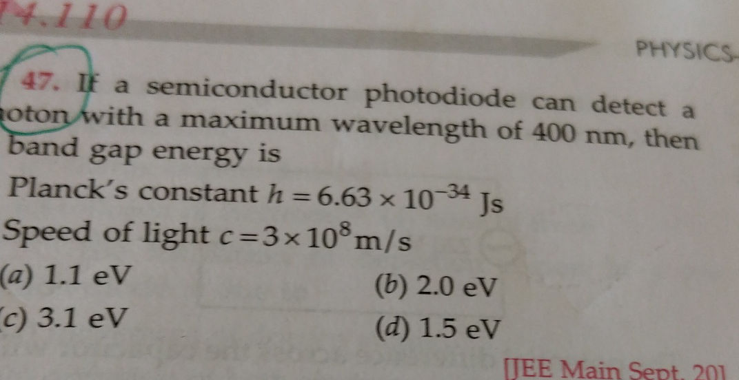 47. If a semiconductor photodiode can detect | StudyX