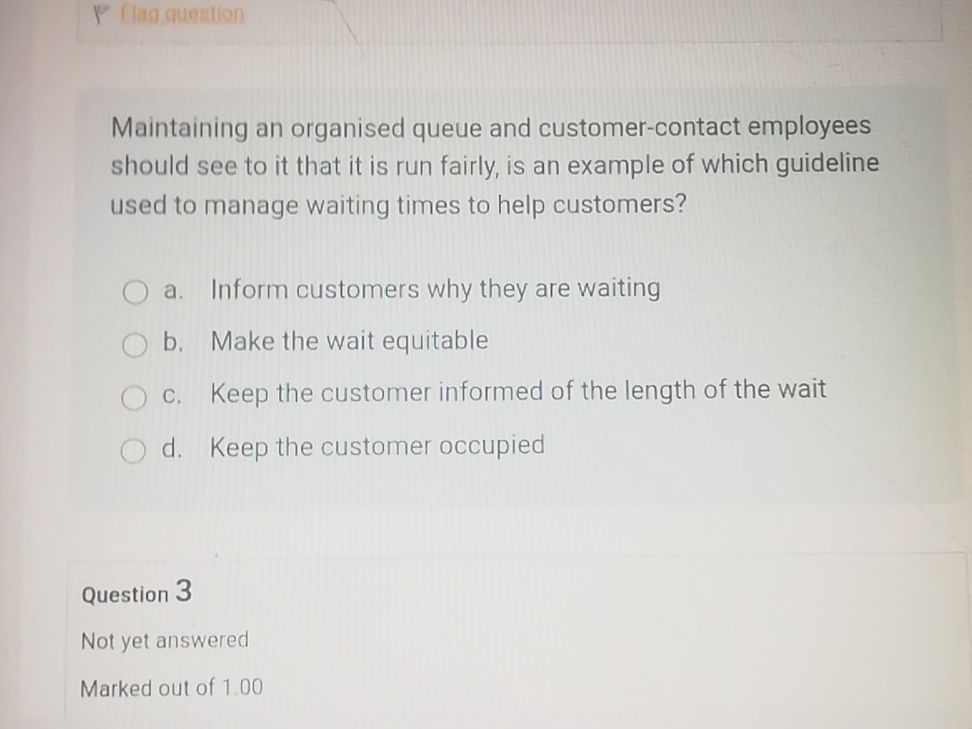 Maintaining an organised queue and | StudyX