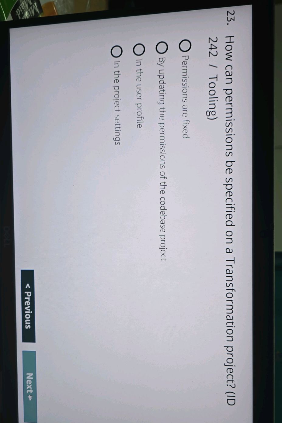 23. How can permissions be specified on a | StudyX