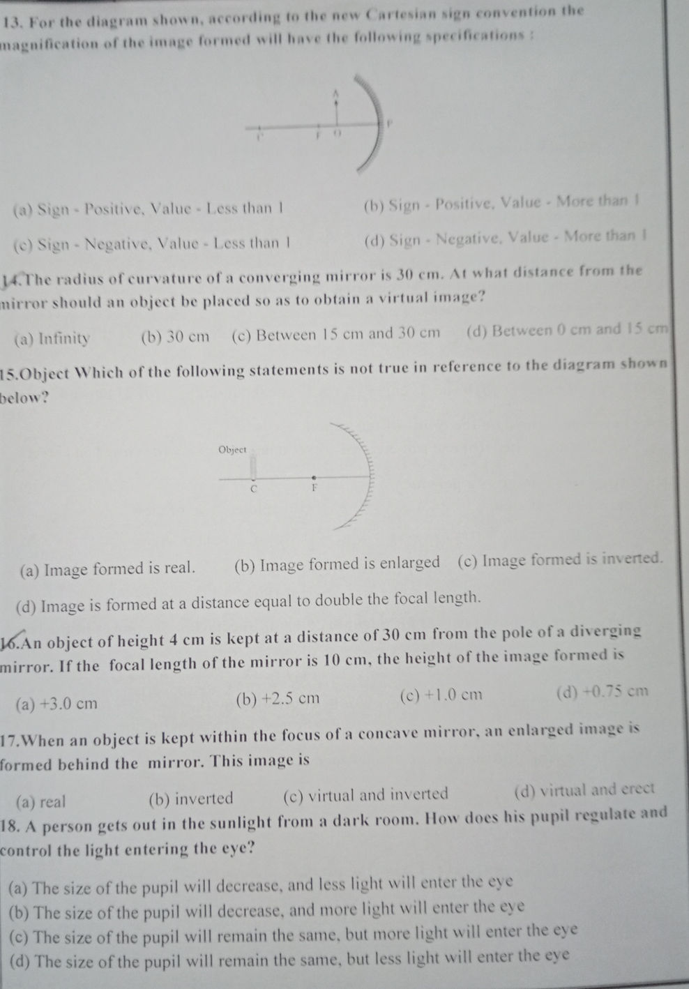 13. For the diagram shown, according to the | StudyX