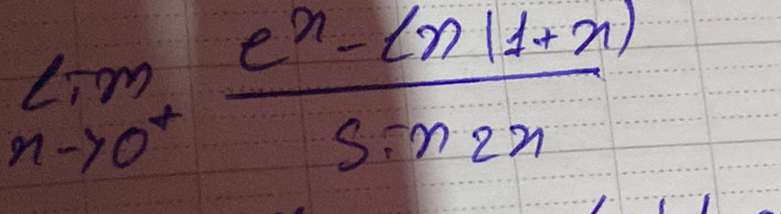 Calculate the limit of (e^n - ln(1+n)) / | StudyX