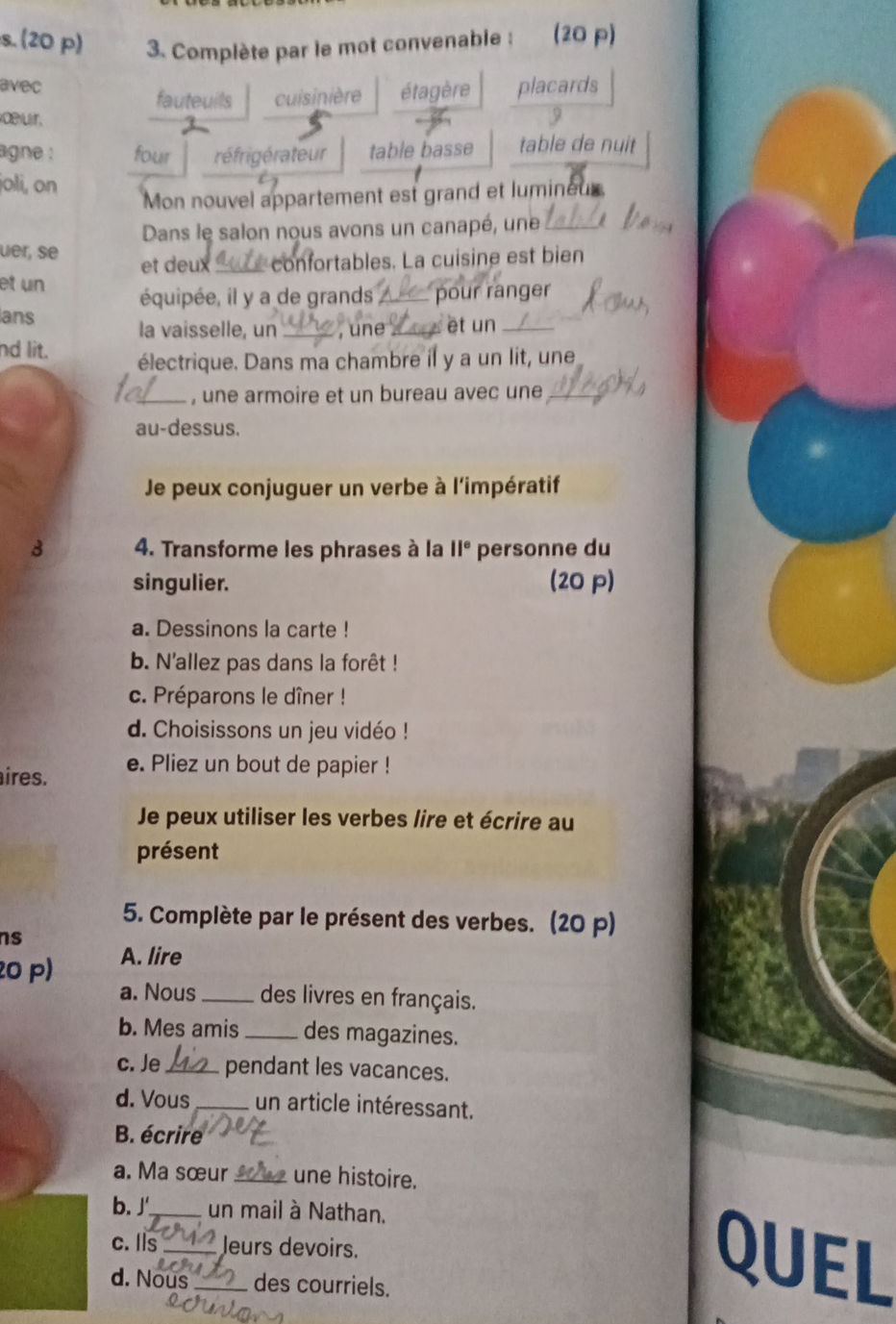3. Complète par le mot convenable: 4. | StudyX