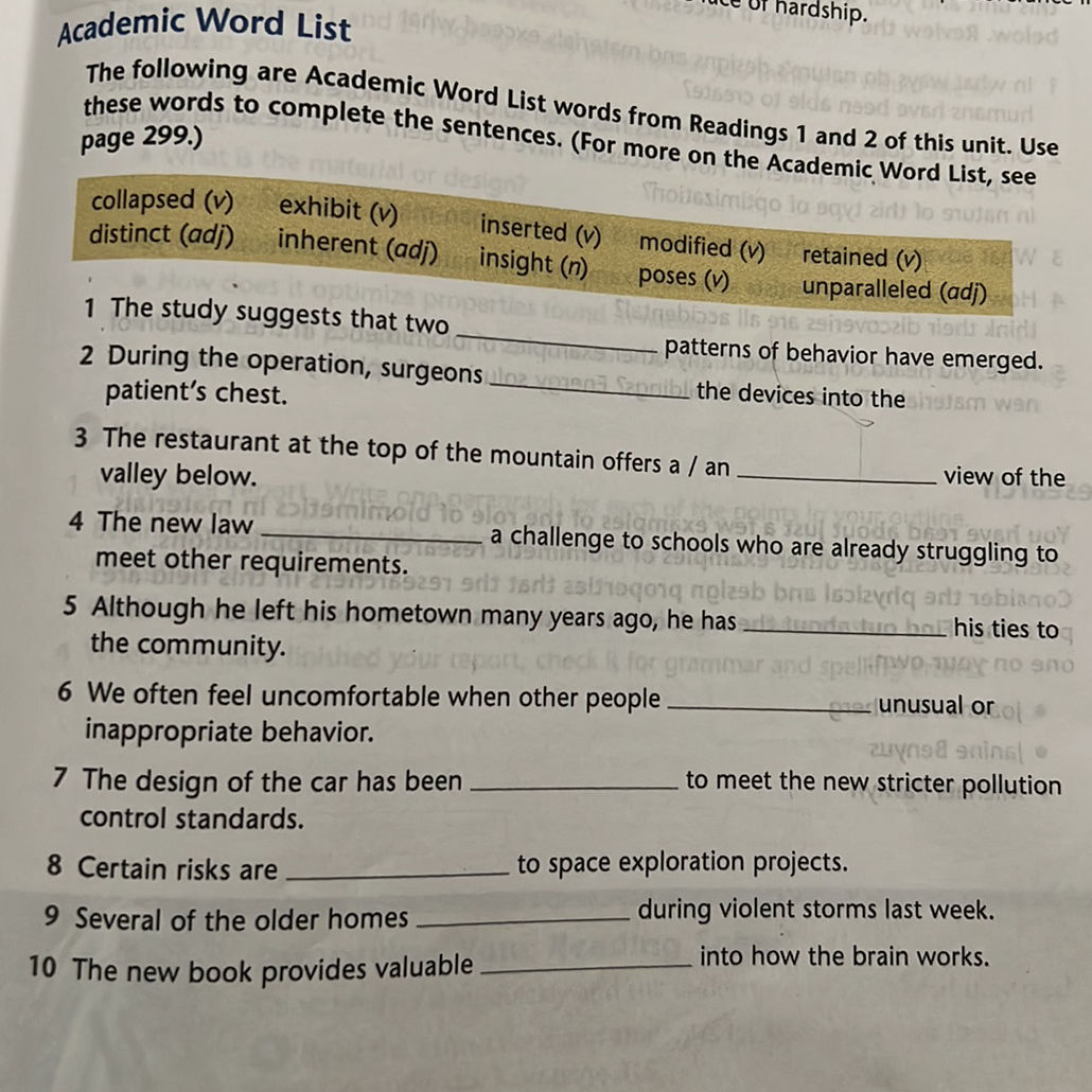 The following are Academic Word List words | StudyX