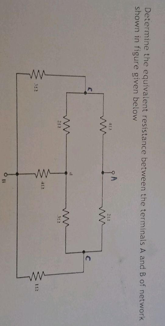 Determine the equivalent resistance between | StudyX