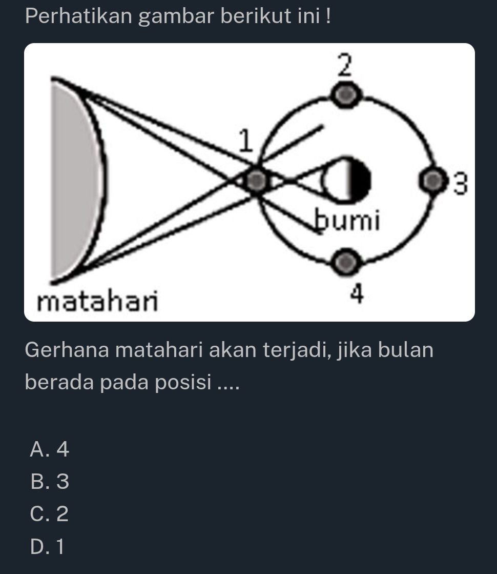 Perhatikan gambar berikut ini ! Gerhana | StudyX