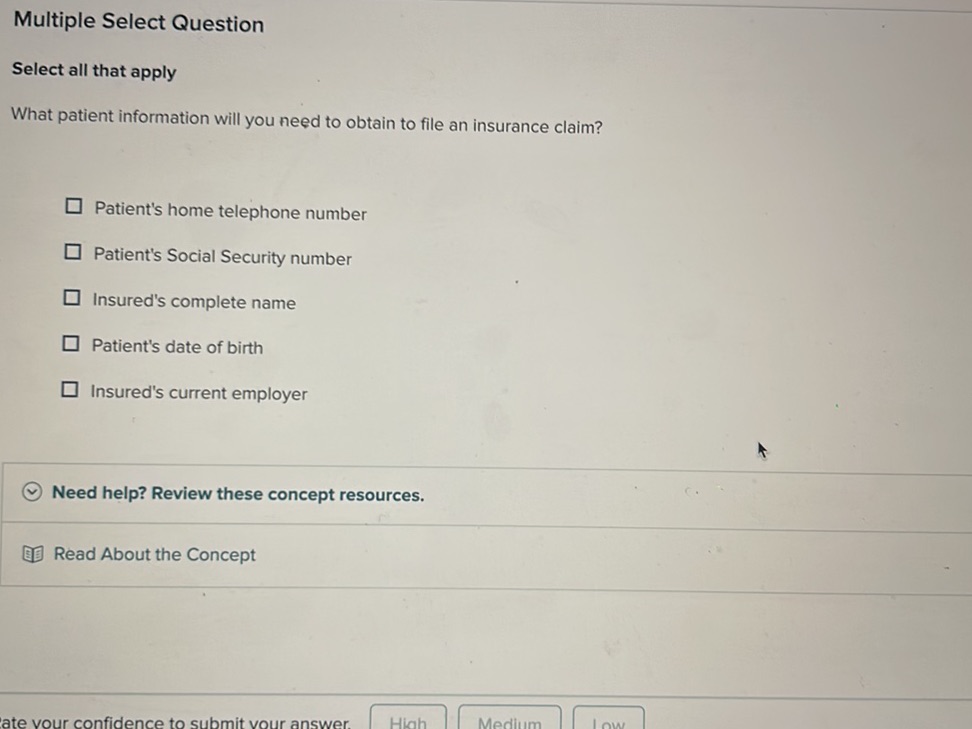 Multiple Select Question Select all that | StudyX