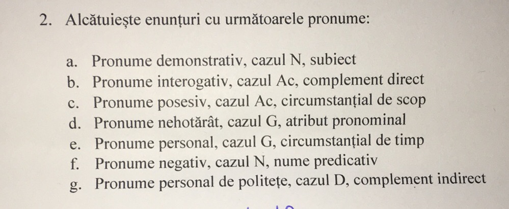 2. Alcătuiește enunțuri cu următoarele | StudyX