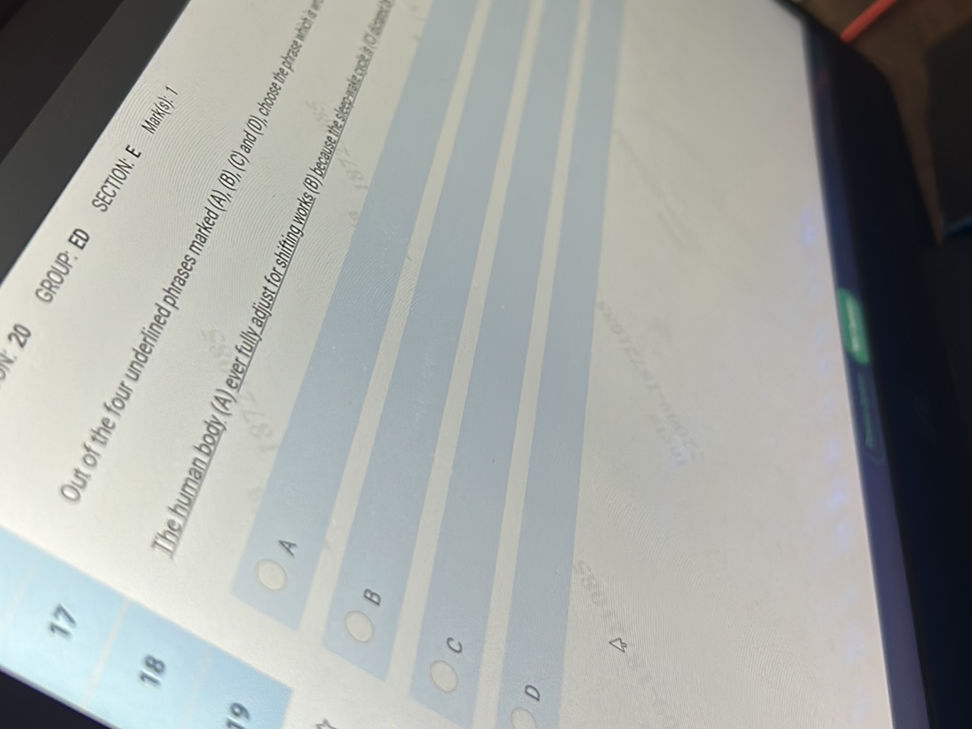 Out of the four underlined phrases marked | StudyX