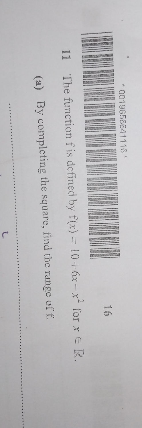 11 The function f is defined by $f(x) = 10 + | StudyX