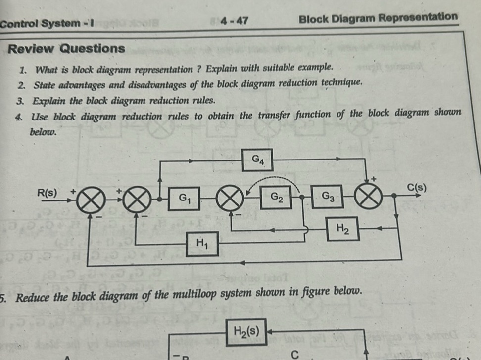 1. What is block diagram representation ? | StudyX