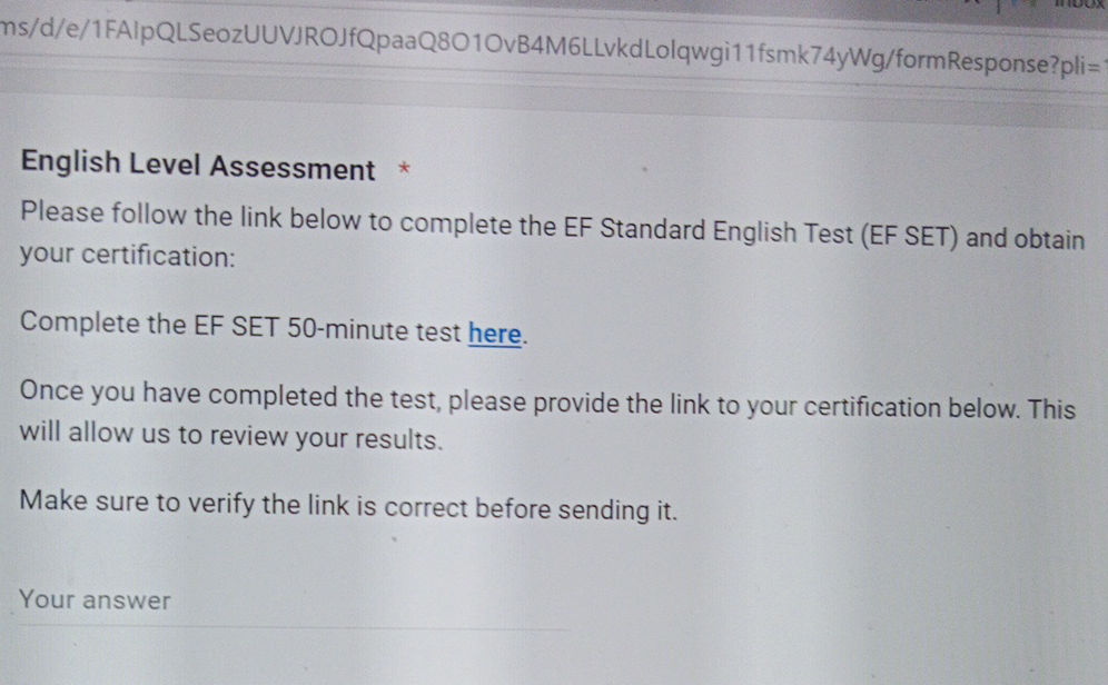 English Level Assessment * Please follow the | StudyX