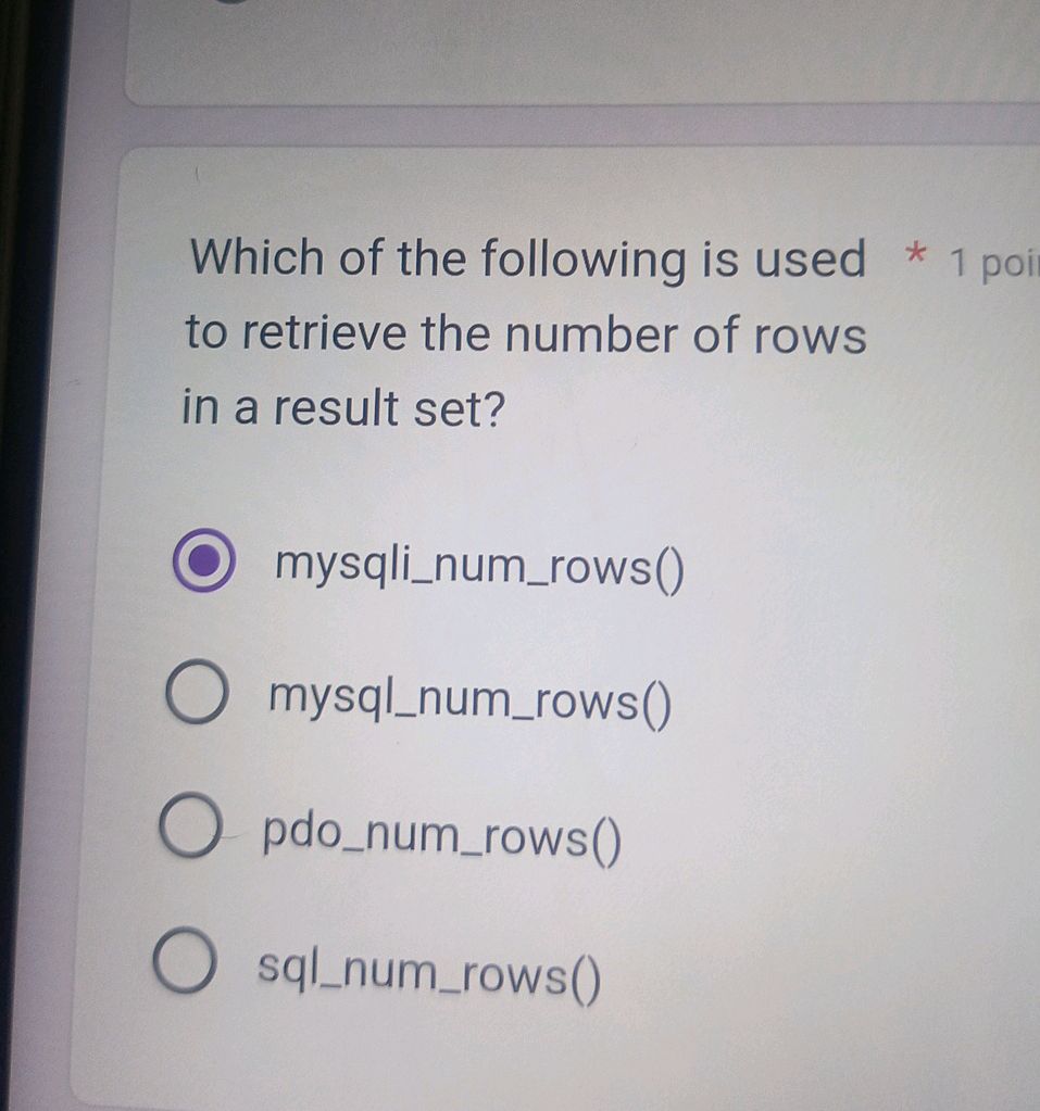Which of the following is used to retrieve