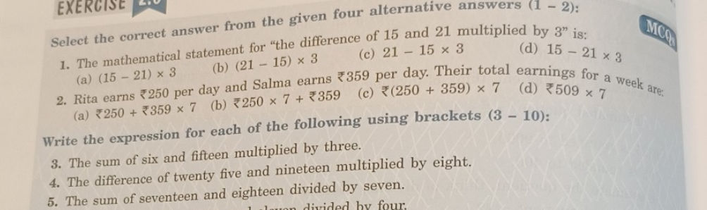 1. The mathematical statement for "the | StudyX