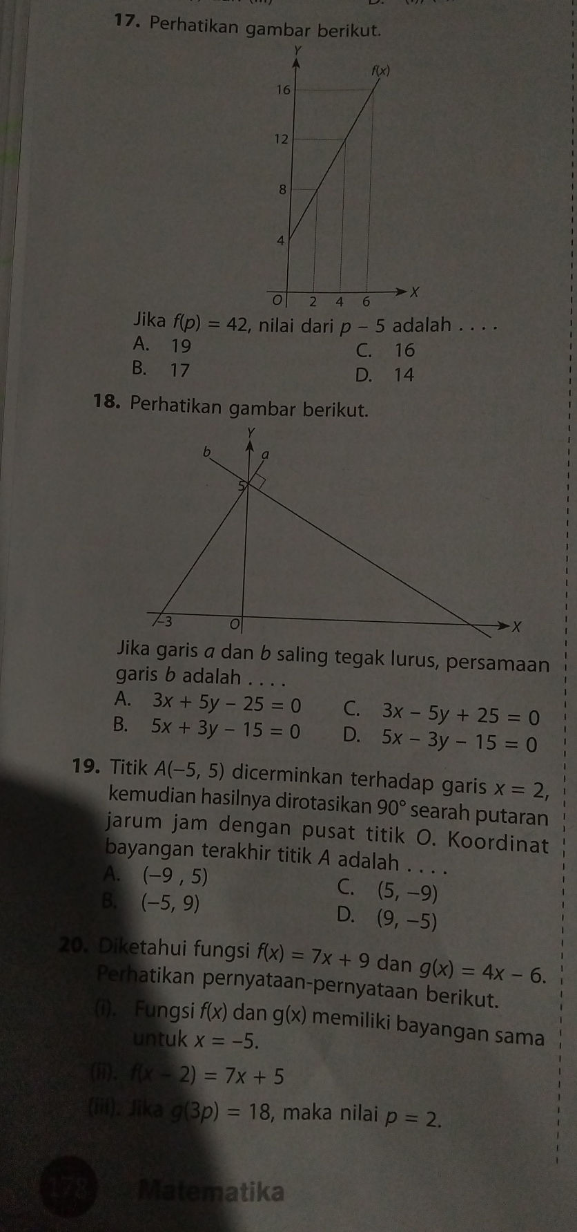 17. Perhatikan gambar berikut. Jika f(p) = | StudyX