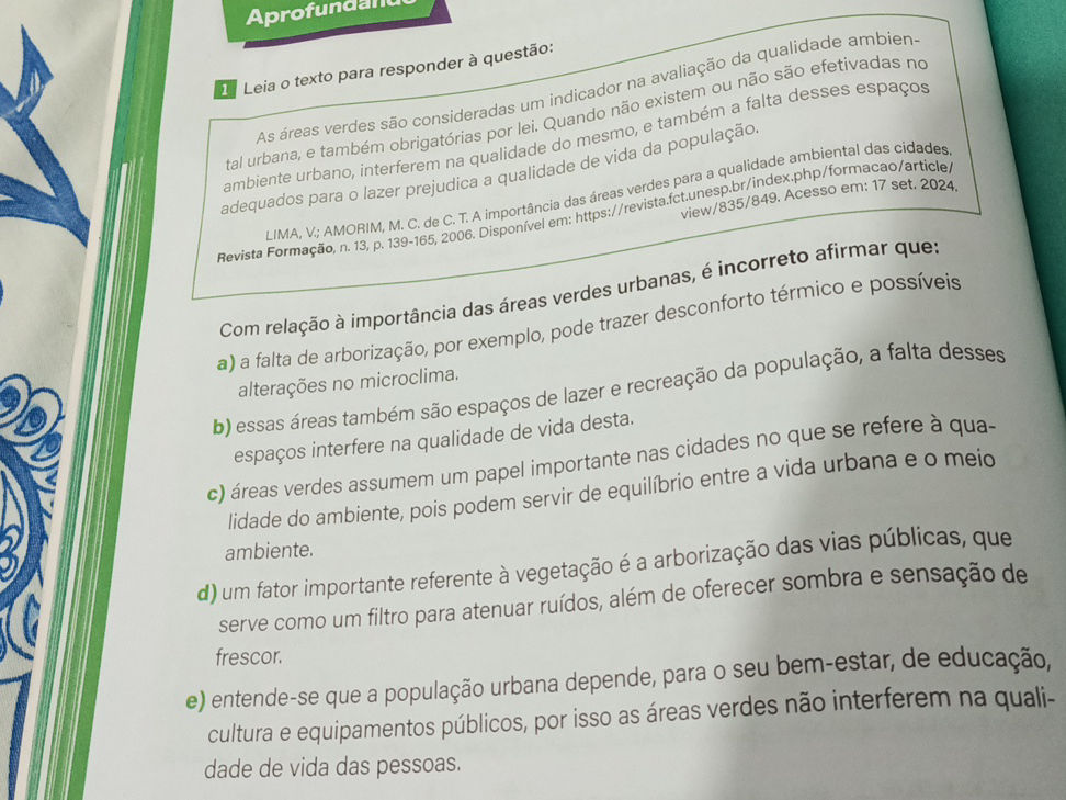 1 Leia o texto para responder à questão: As | StudyX