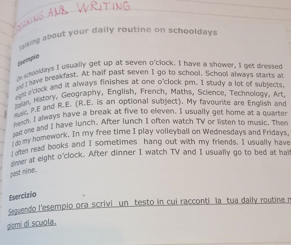 Talking about your daily routine on | StudyX