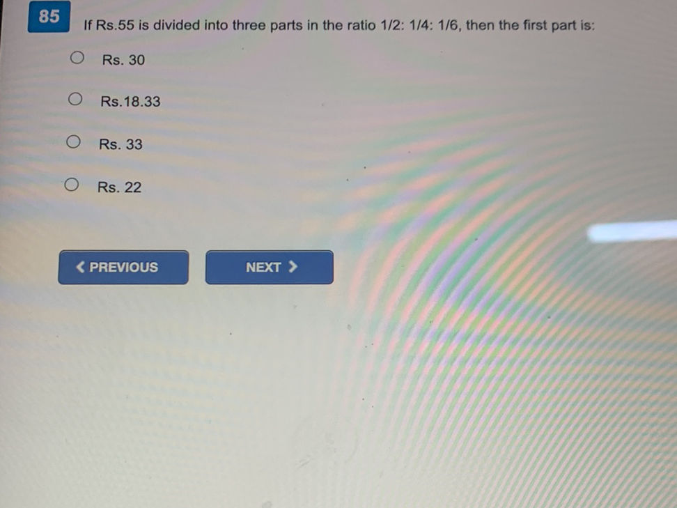If Rs.55 is divided into three parts in the | StudyX
