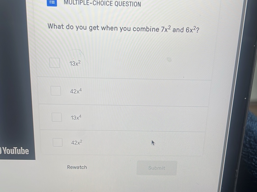 What do you get when you combine $7x^2$ and | StudyX