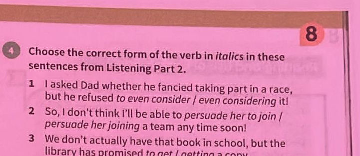 Choose the correct form of the verb in | StudyX