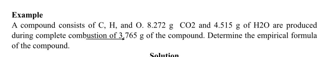 A compound consists of C, H, and O. 8.272 g | StudyX