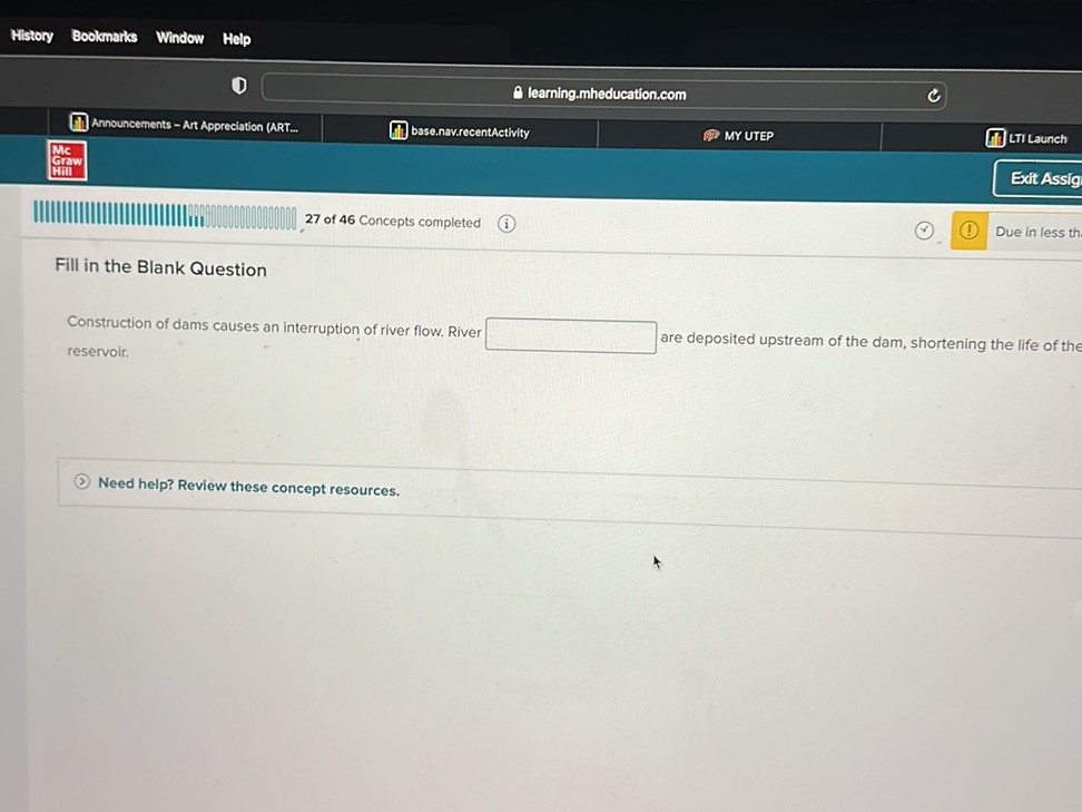 Construction of dams causes an interruption | StudyX