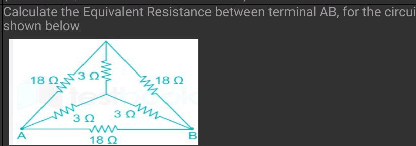 Calculate the Equivalent Resistance between | StudyX