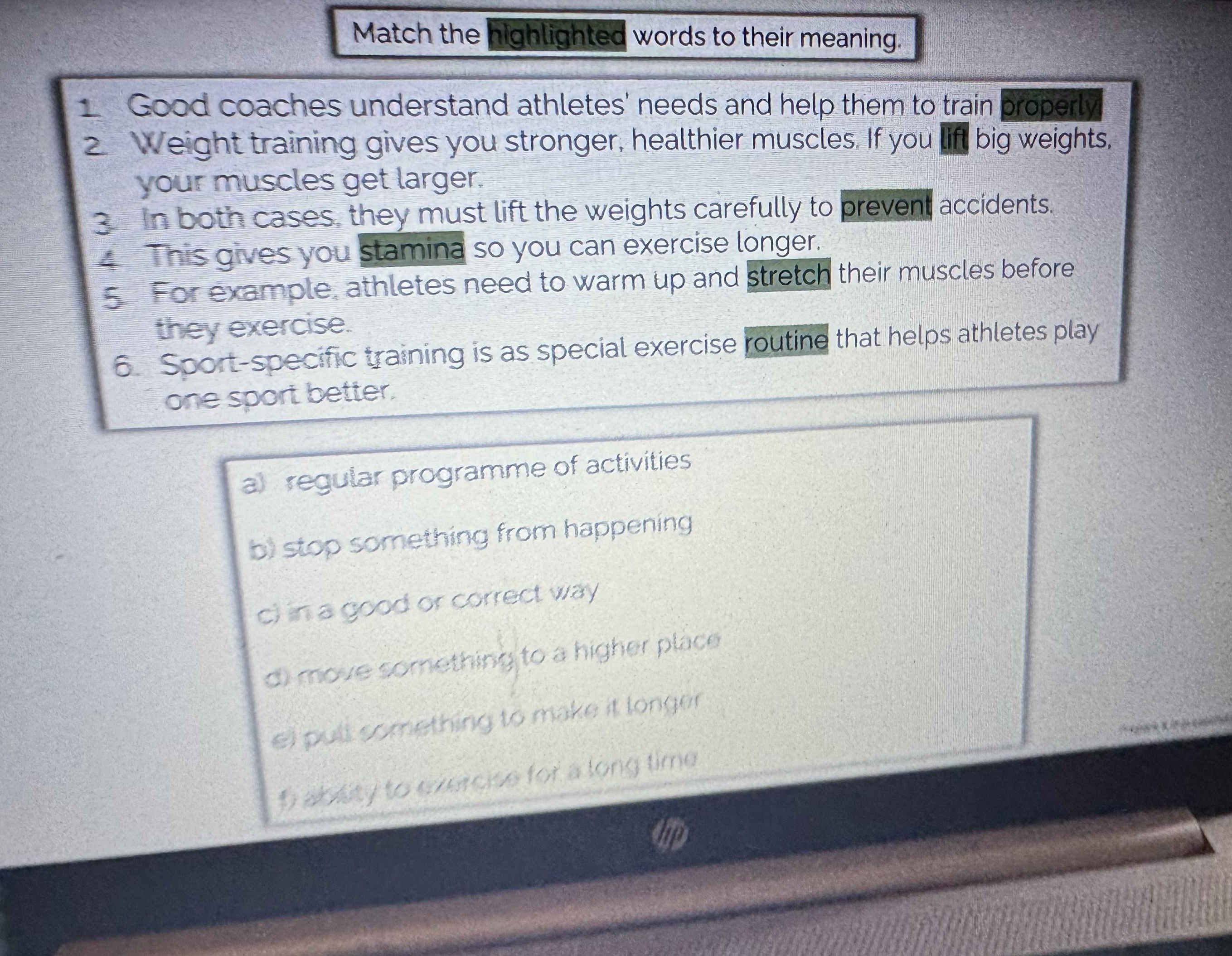 Match the highlighted words to their | StudyX