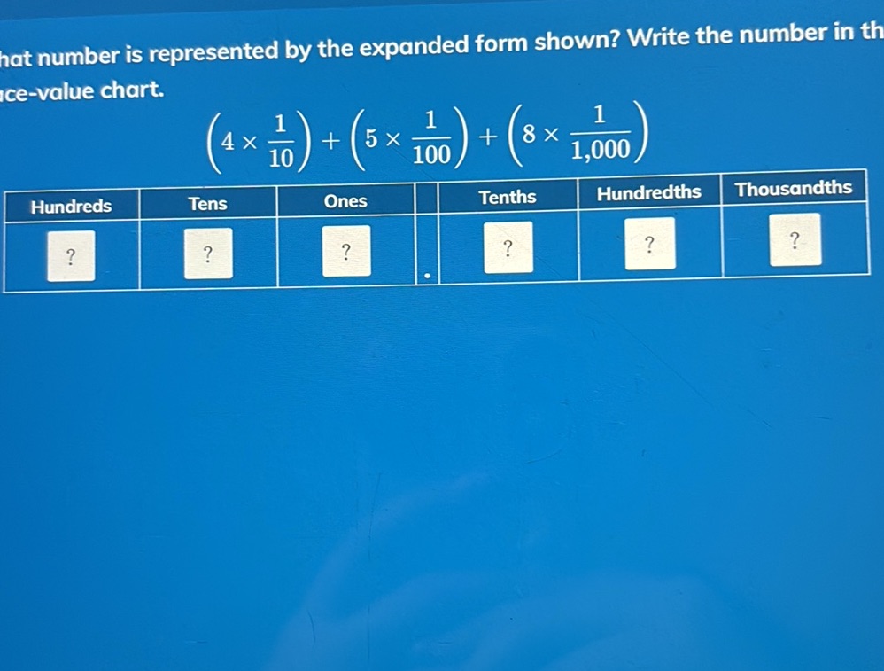 What number is represented by the expanded | StudyX