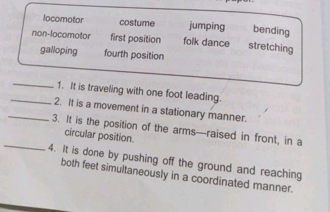 locomotor costume jumping bending | StudyX