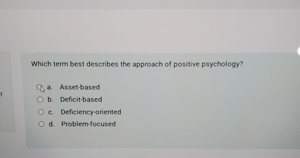 Which term best describes the approach of | StudyX