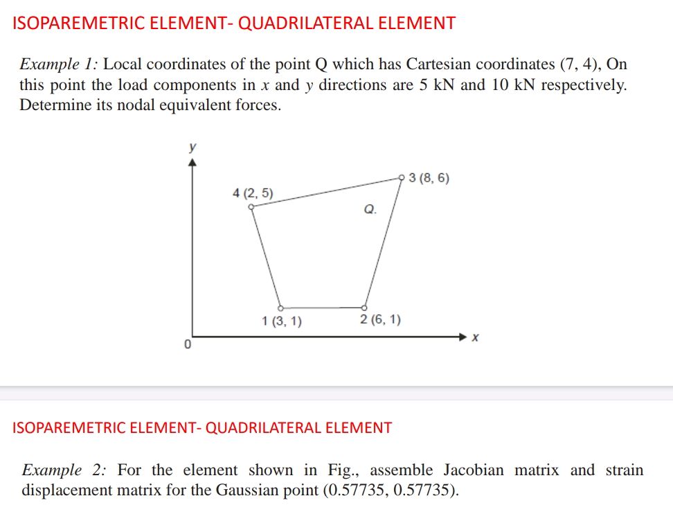 Example 1: Local coordinates of the point Q | StudyX