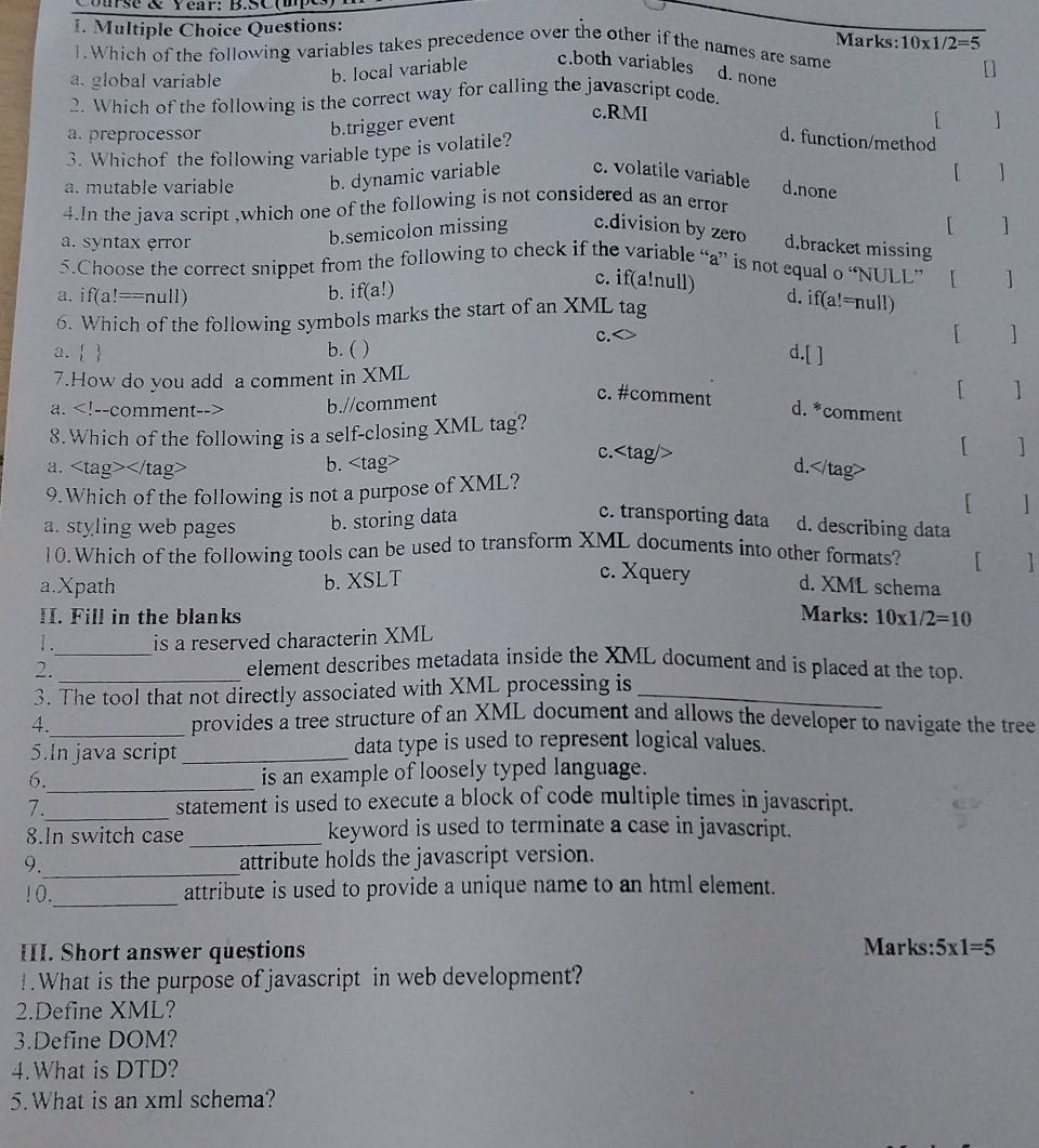 I. Multiple Choice Questions: 1. Which of | StudyX
