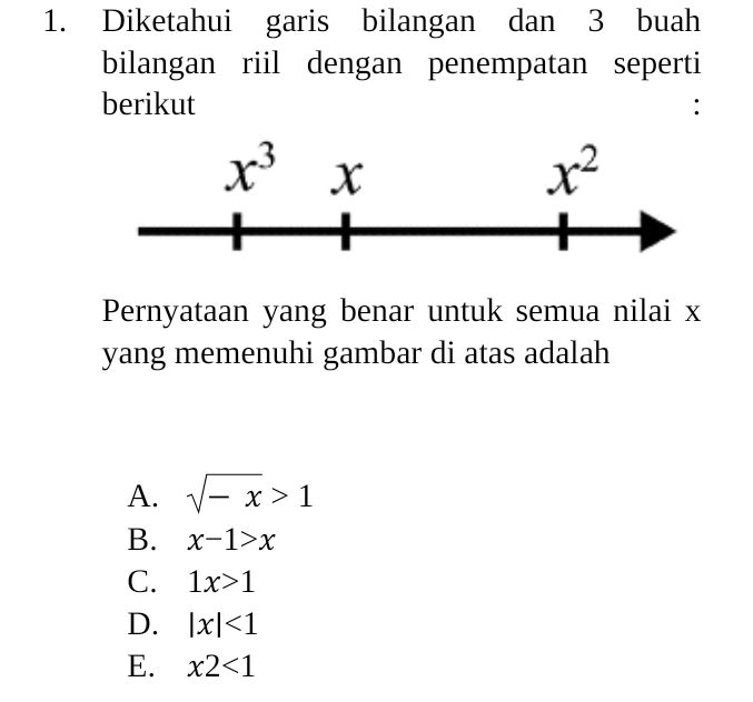 Diketahui garis bilangan dan 3 buah bilangan | StudyX